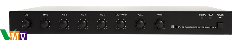 Thiết bị MX-113 - Mixer tiền khuếch đại TOA chính hãng, giá bán TOA MX ...
